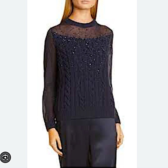 Lafayette 148 New York | Sweaters | Lafayette 48 New York Sequin Mesh ...